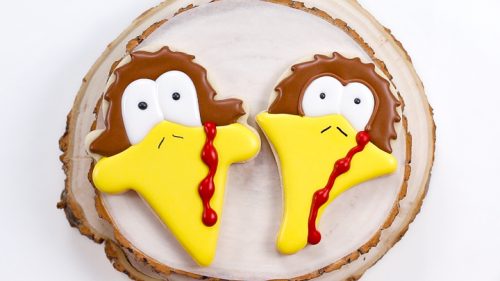 How to Make Simple Turkey Face Cookies - The Bearfoot Baker