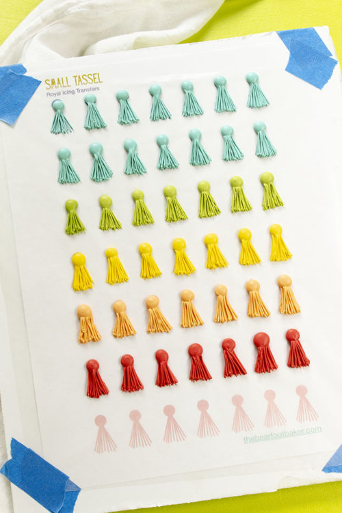 How to Make Simple Royal Icing Tassels - The Bearfoot Baker