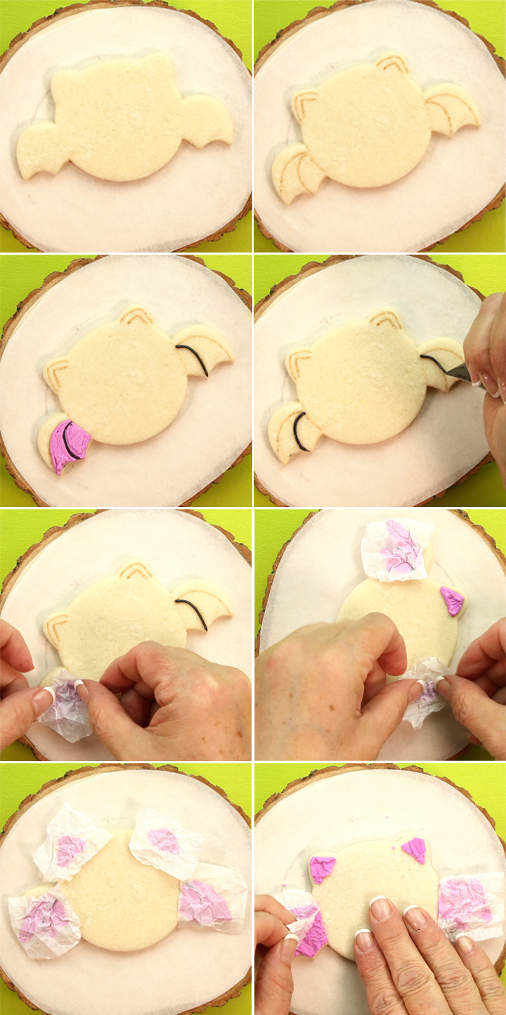 How to Make Cute Little Textured Bat Cookies - The Bearfoot Baker